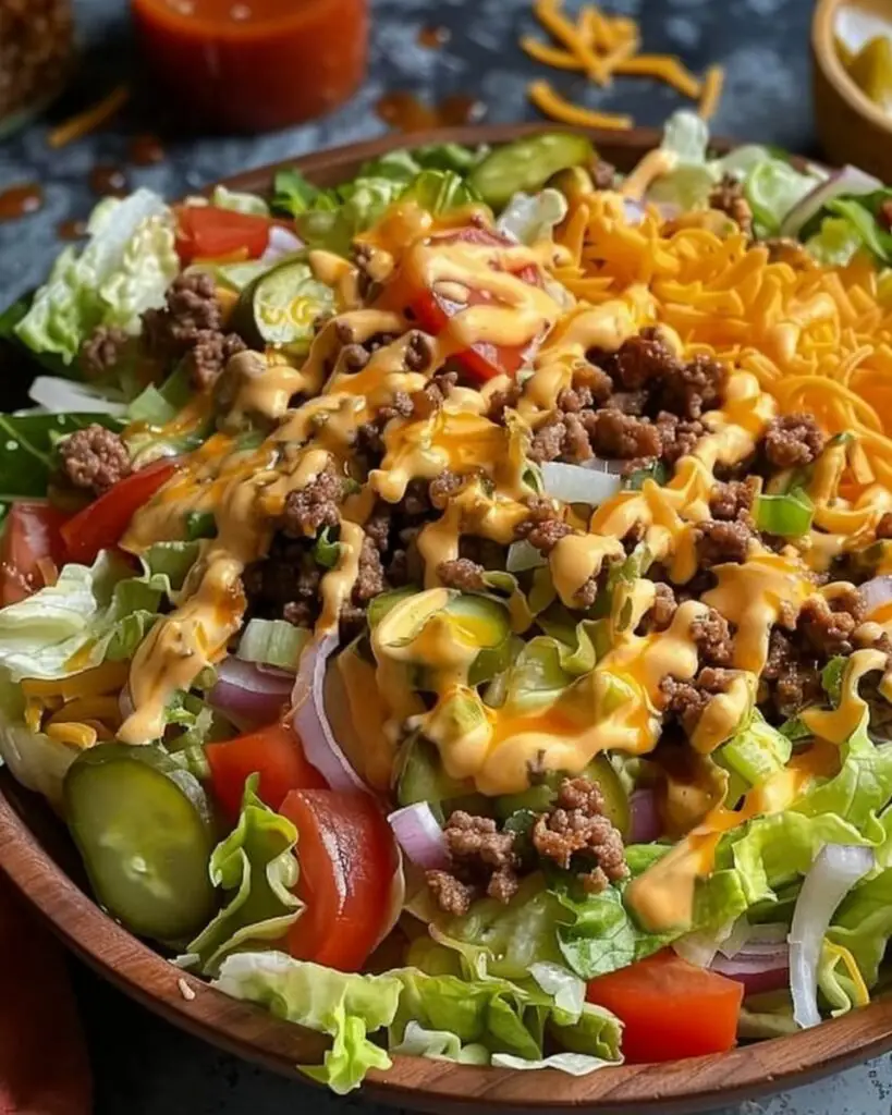 Big Mac Salad - Recipes by Janet