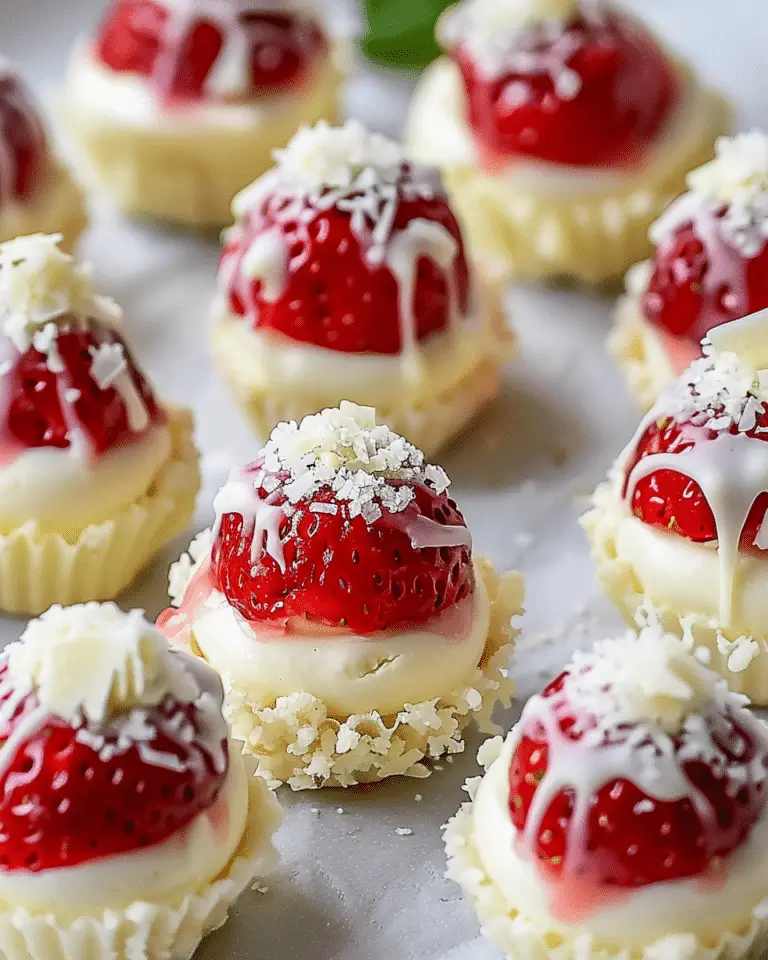 White Chocolate Strawberry Cheesecake Bites - Recipes by Janet