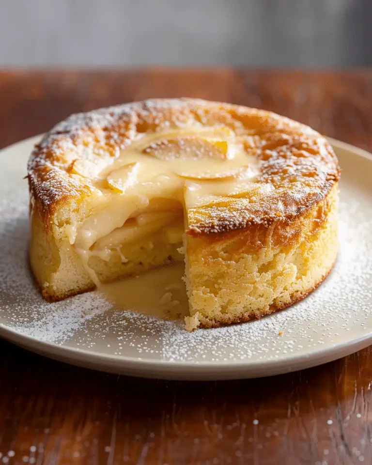 French Apple Cake with Maple Ginger Custard Sauce - Recipes by Janet