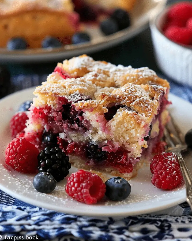 Mixed Berry Buckle Recipe - Recipes by Janet