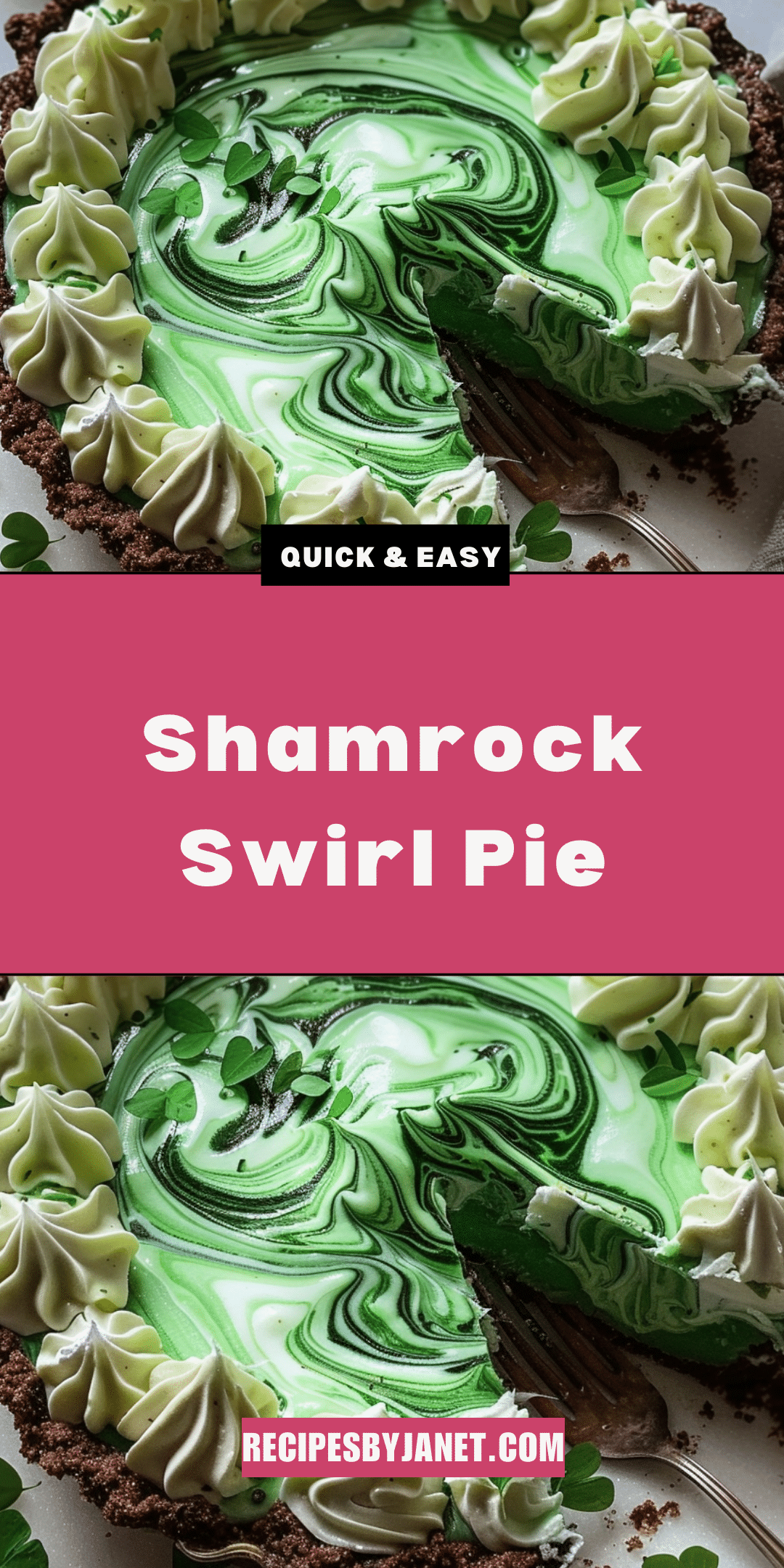 Shamrock Swirl Pie - Recipes by Janet