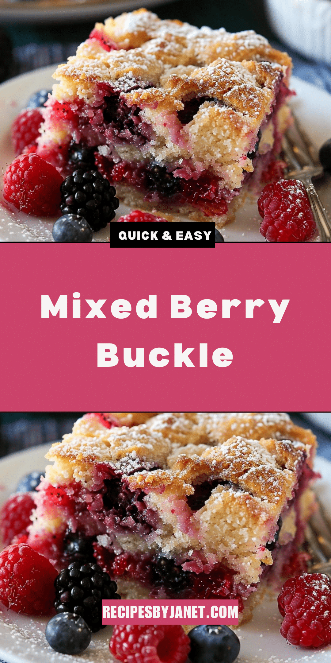 Mixed Berry Buckle Recipe - Recipes by Janet