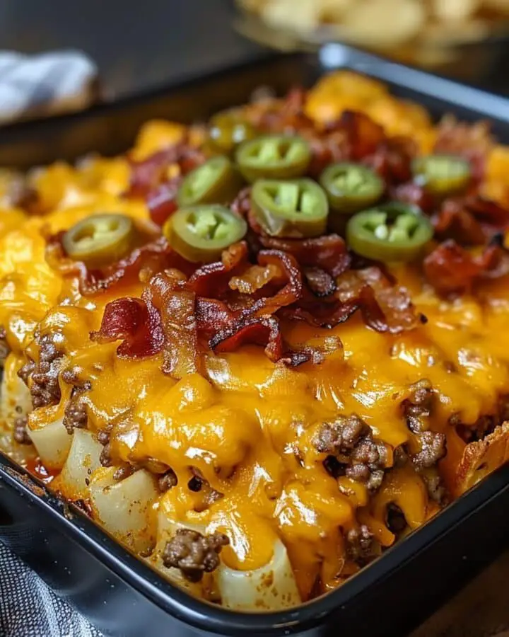 Loaded Cowboy Cheeseburger Casserole - Recipes by Janet