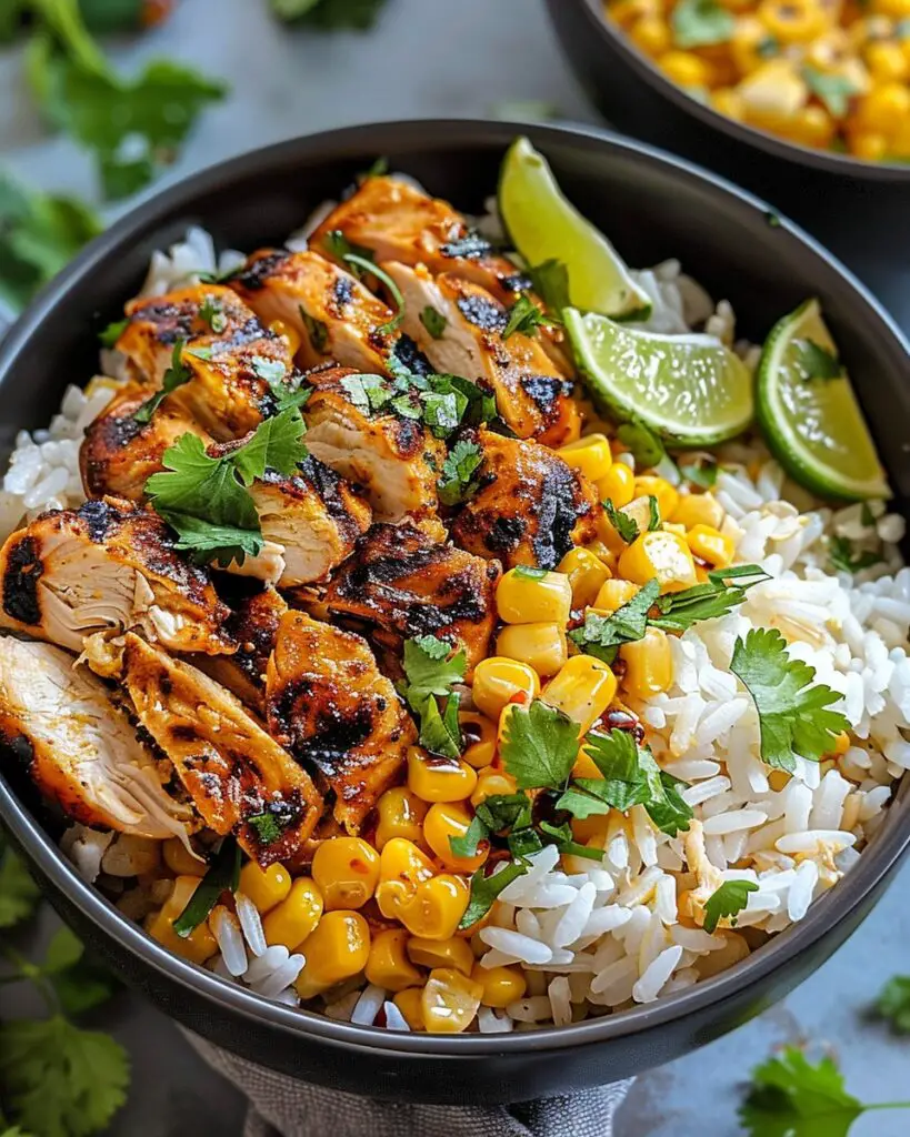 Street Corn Chicken Rice Bowl - Recipes by Janet