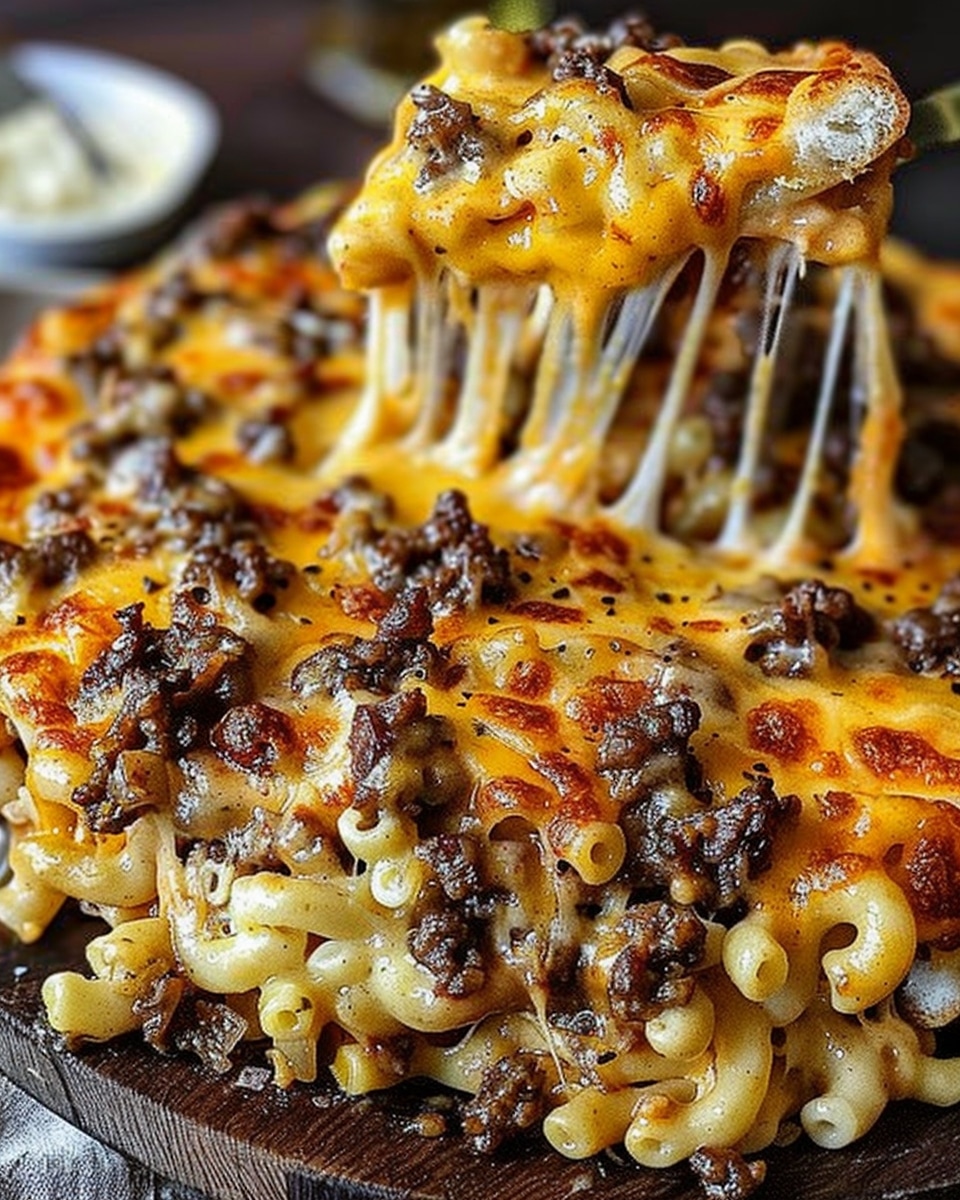 BBQ Cheeseburger Mac ‘N’ Cheese Casserole - Recipes by Janet