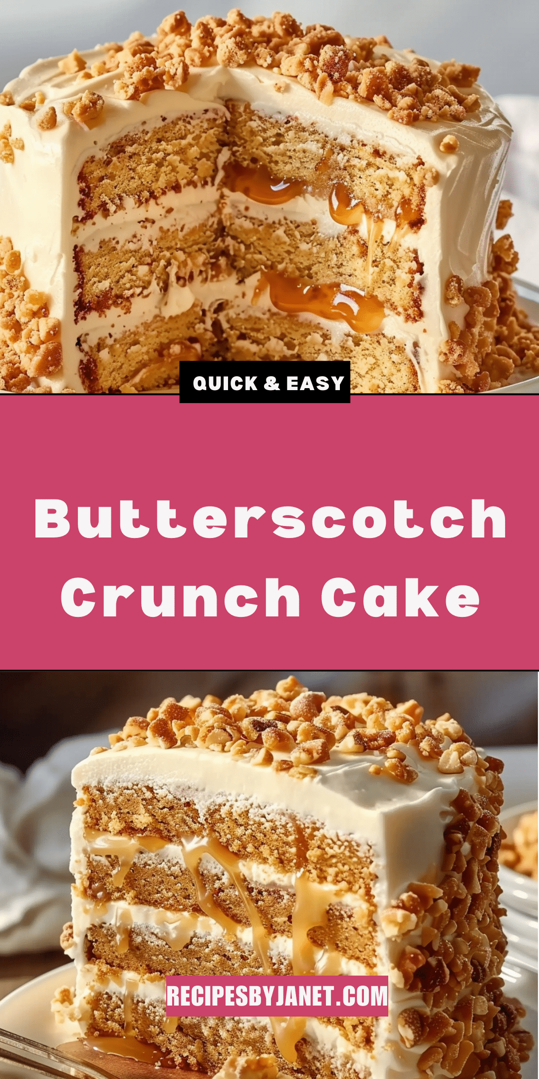 Butterscotch Crunch Cake - Recipes by Janet