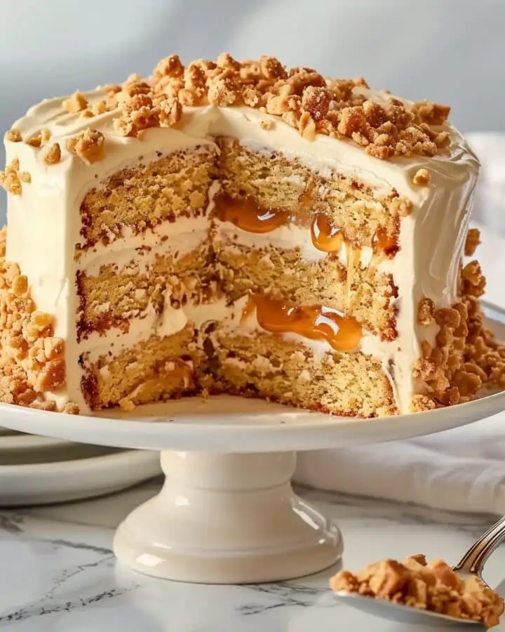 Butterscotch Crunch Cake - Recipes by Janet