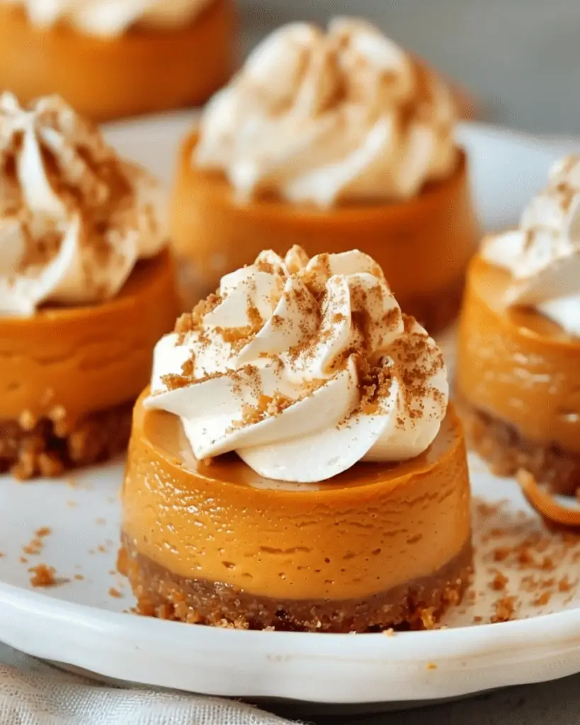 No-Bake Mini Pumpkin Cheesecakes - Recipes by Janet