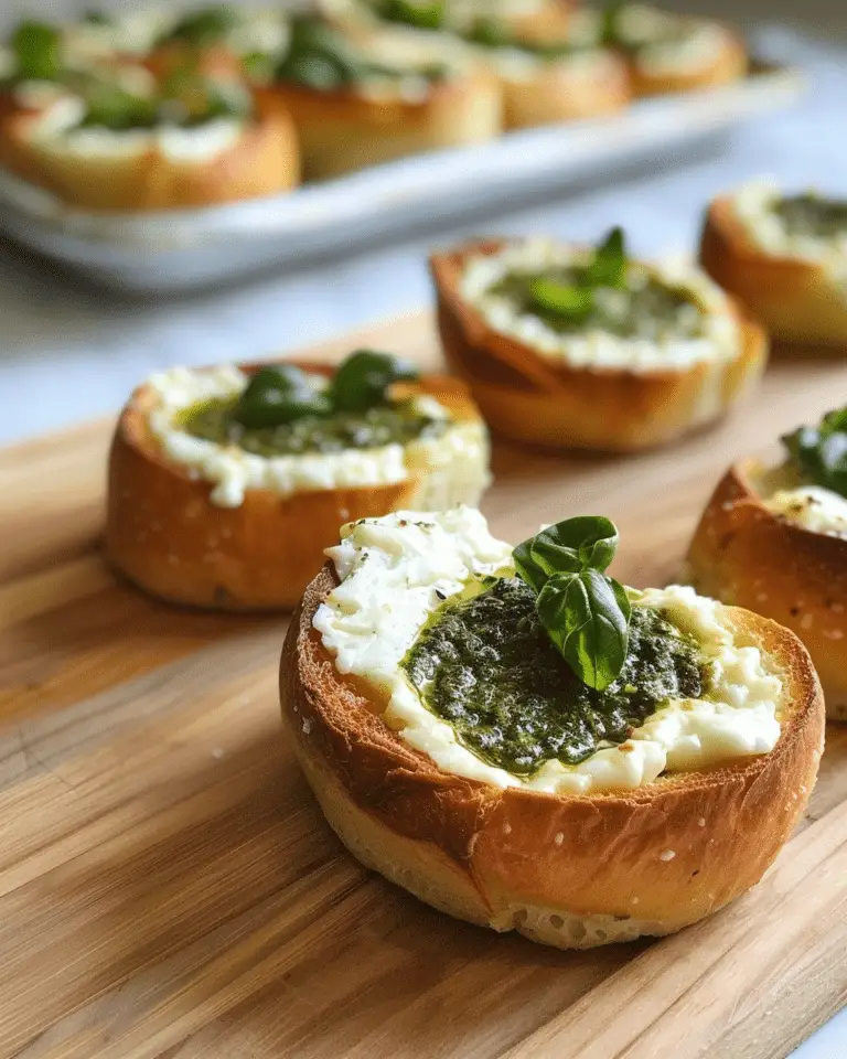 Gluten-Free Pesto & Goat Cheese Crostini - Recipes by Janet
