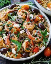 Greek Shrimp with Orzo and Feta - Recipes by Janet