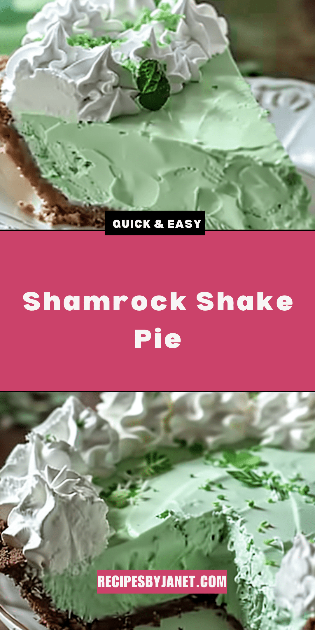 Shamrock Shake Pie Recipe - Recipes by Janet