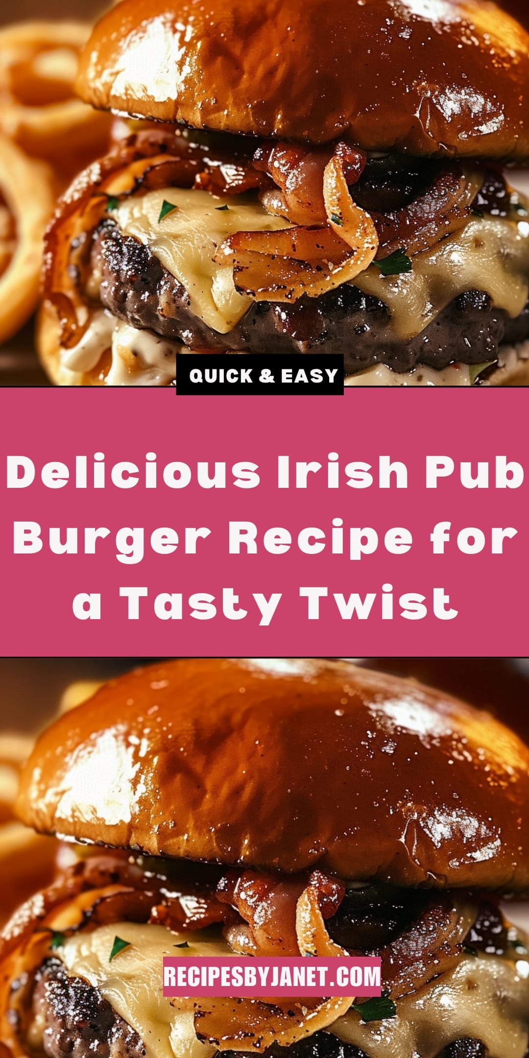 Delicious Irish Pub Burger Recipe for a Tasty Twist - Recipes by Janet