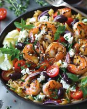 Greek Shrimp with Orzo and Feta Recipe - Recipes by Janet