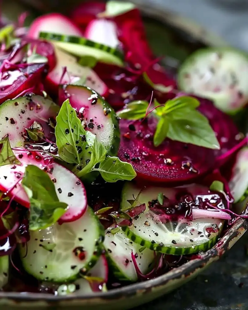 Crisp Cucumber and Beetroot Salad Recipe - Recipes by Janet