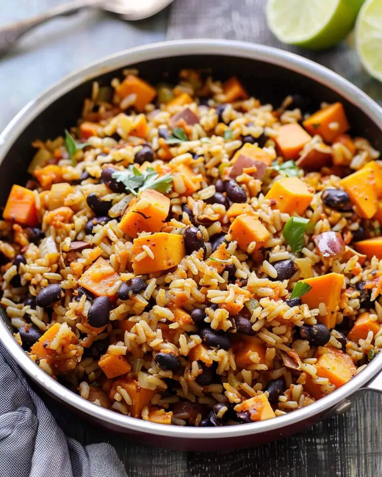 Southwest Sweet Potato, Black Bean and Rice Skillet - Recipes by Janet