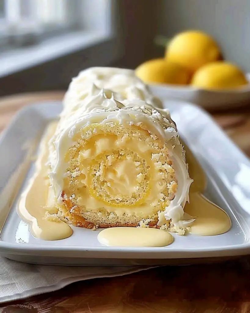 Luscious Lemon Cream Roll Cake - Recipes by Janet