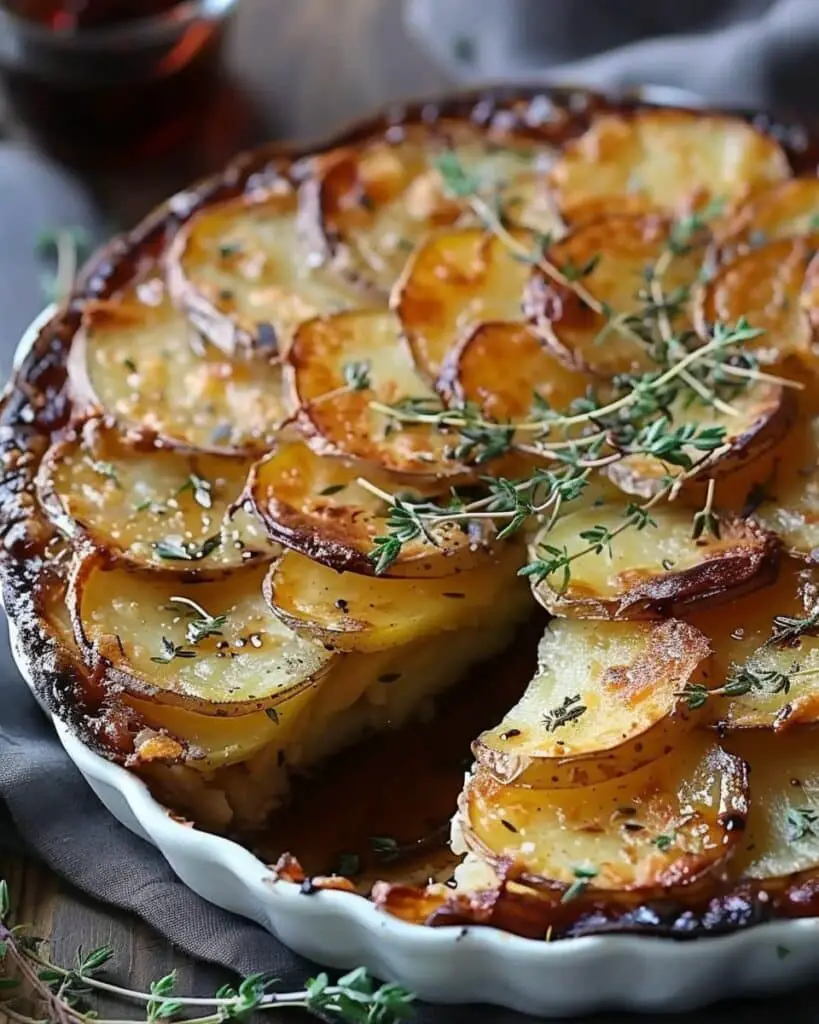 Crispy Balsamic Potato Torte with Fresh Thyme - Recipes by Janet