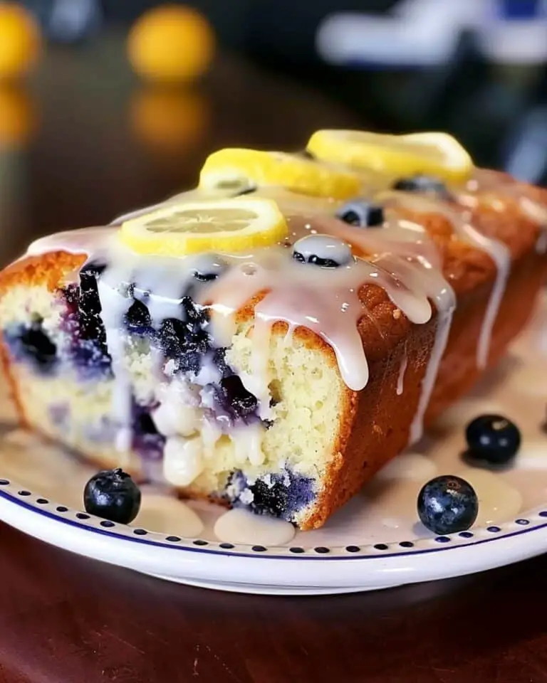 Lemon Blueberry Loaf with Lemon Glaze - Recipes by Janet