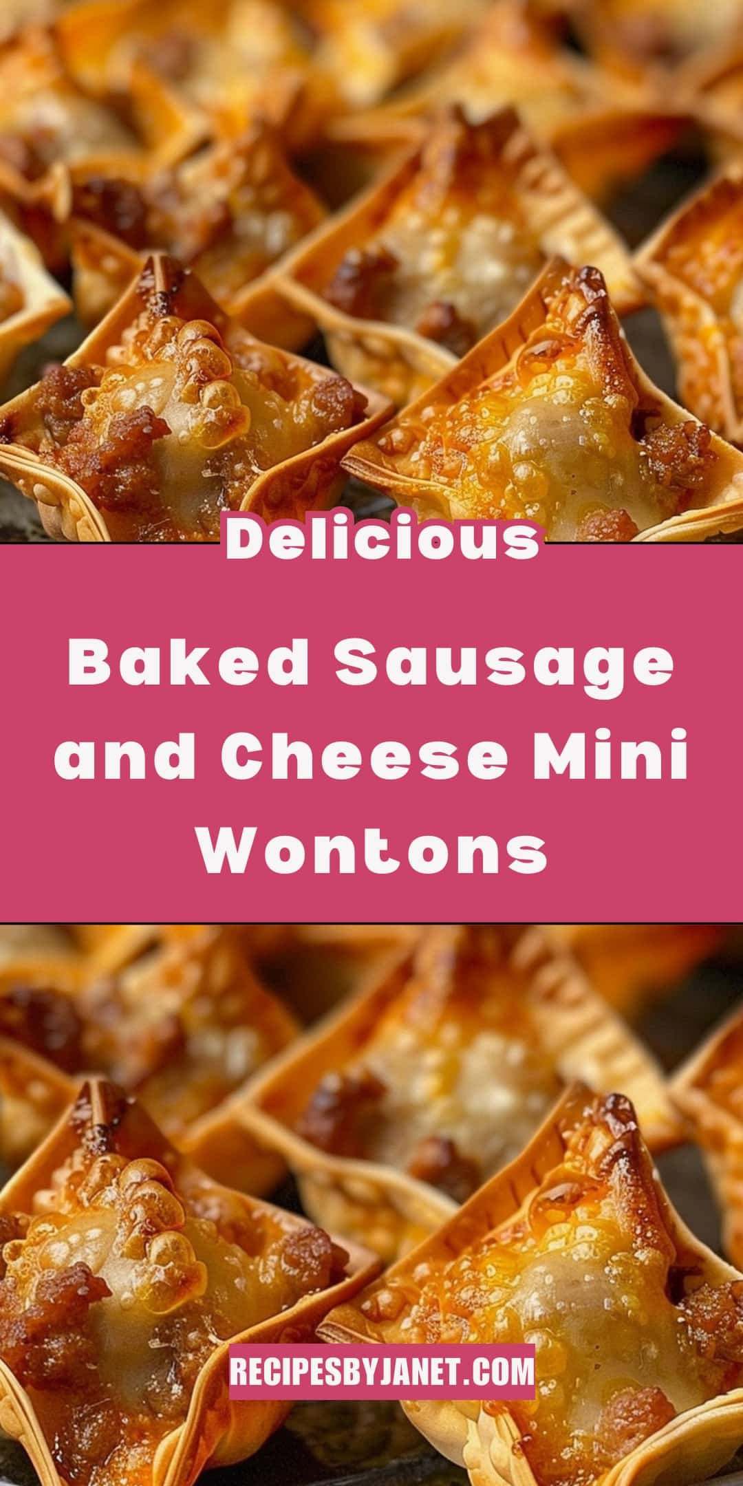 Baked Sausage and Cheese Mini Wontons - Recipes by Janet