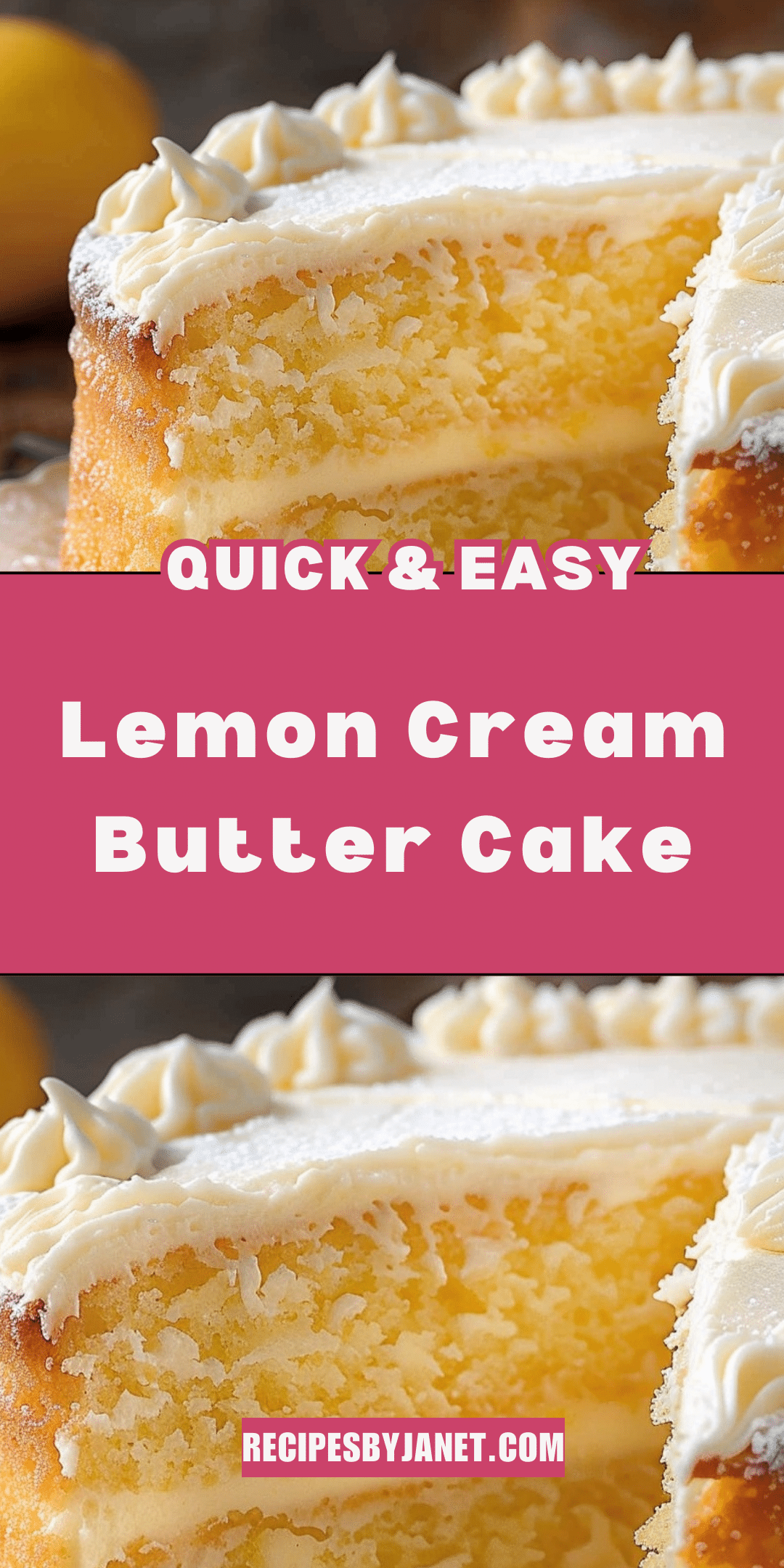Lemon Cream Butter Cake - Recipes by Janet