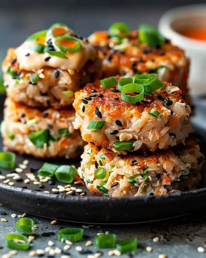 Asian-Style Tuna Cakes with Spicy Mayo Recipe - Recipes by Janet