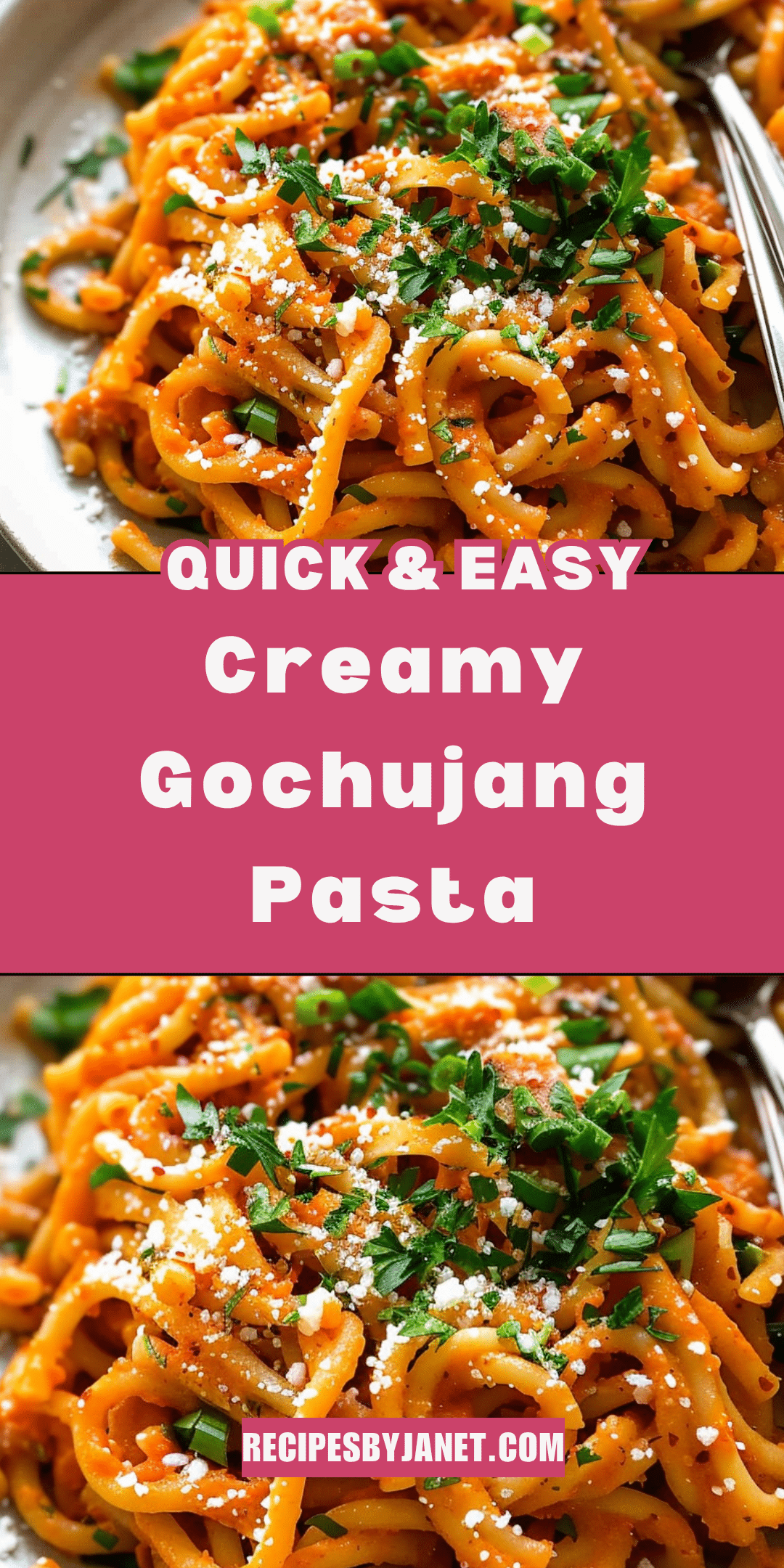 Creamy Gochujang Pasta - Recipes by Janet
