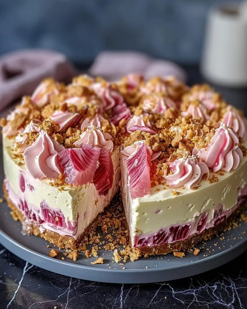 Rhubarb & Gingernut Cheesecake - Recipes by Janet