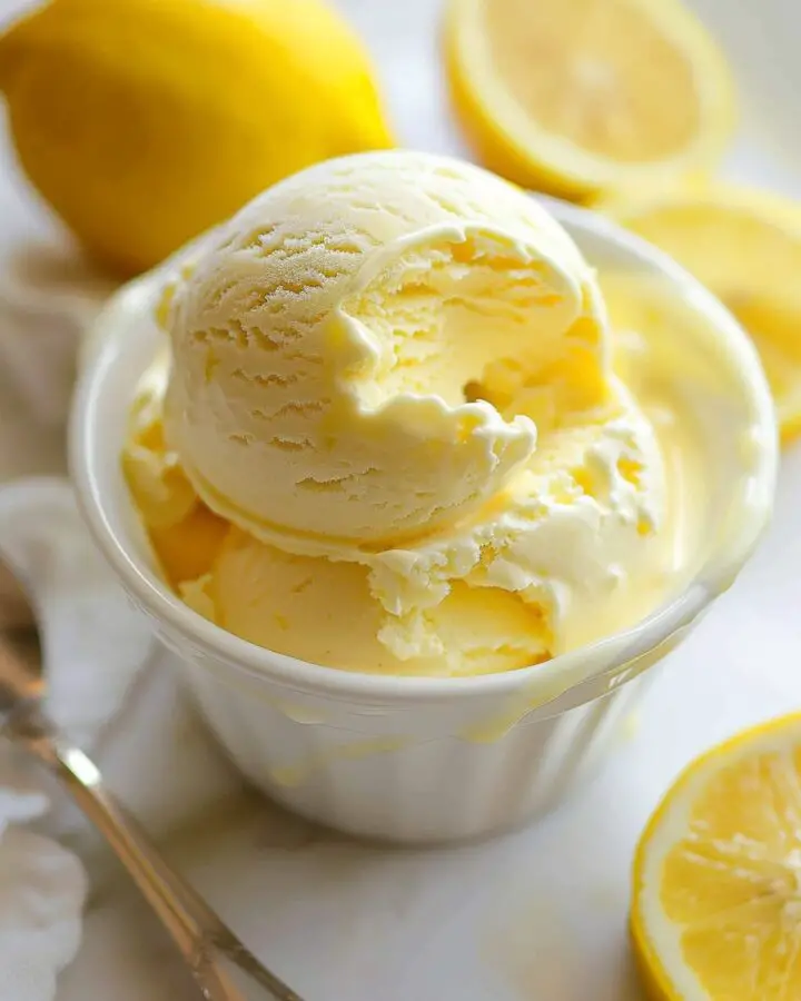 Lemon Frozen Yogurt - Recipes by Janet
