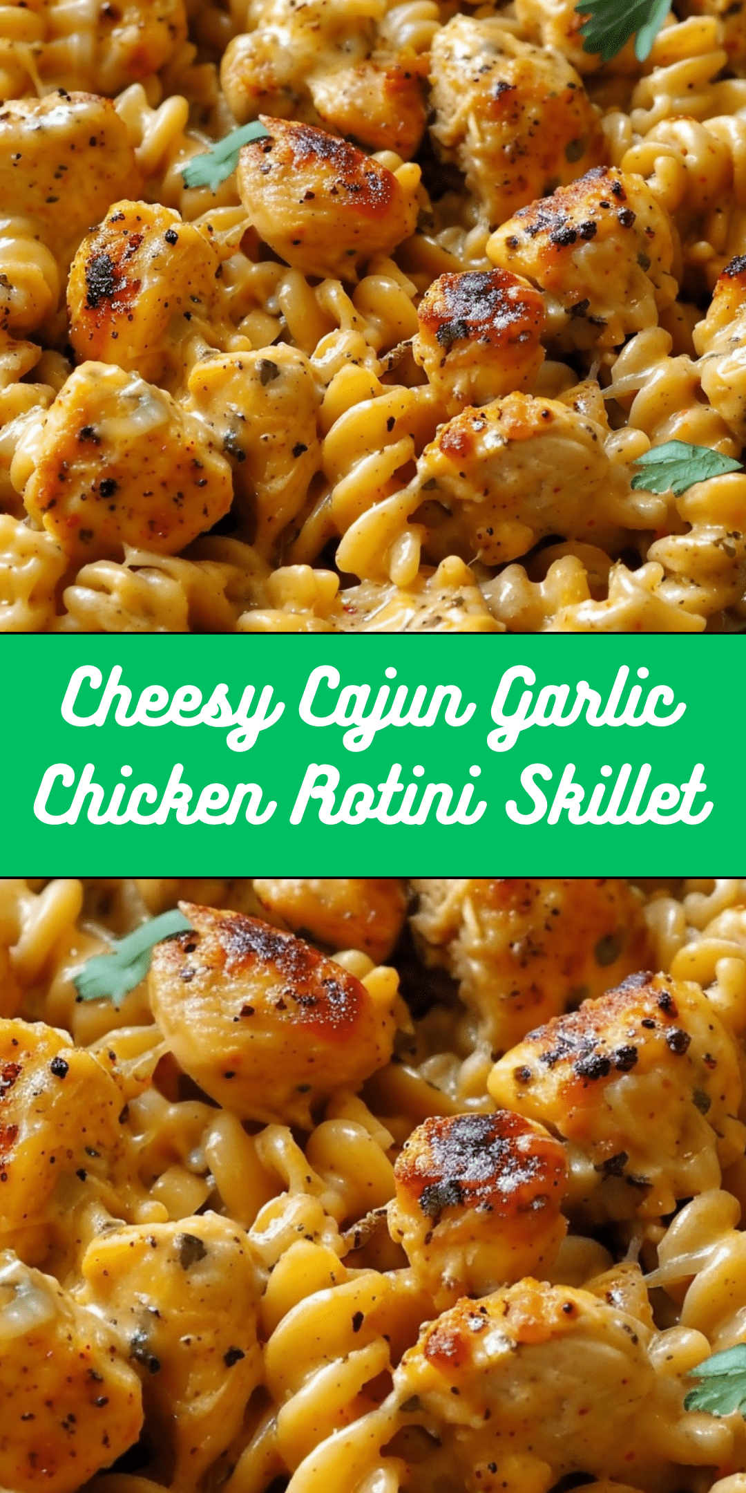 Cheesy Cajun Garlic Chicken Rotini Skillet - Recipes by Janet