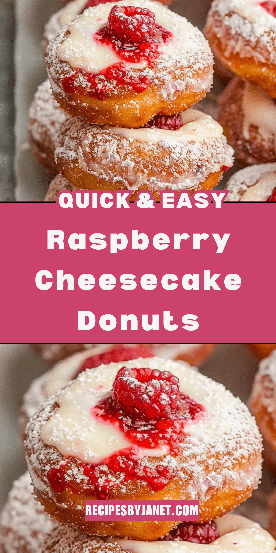 Raspberry Cheesecake Donuts - Recipes by Janet