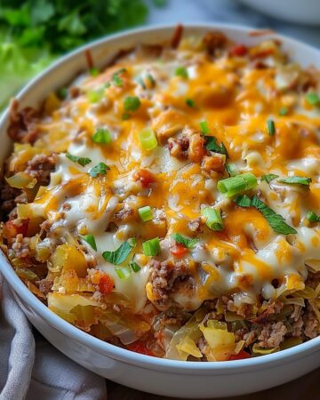Cheesy Cabbage Beef Casserole - Recipes by Janet