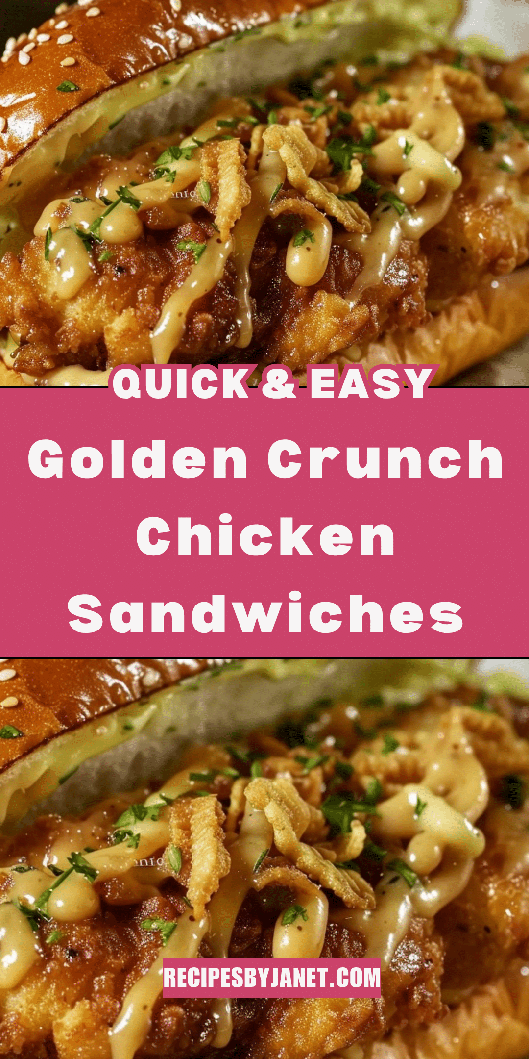 Golden Crunch Chicken Sandwiches - Recipes by Janet