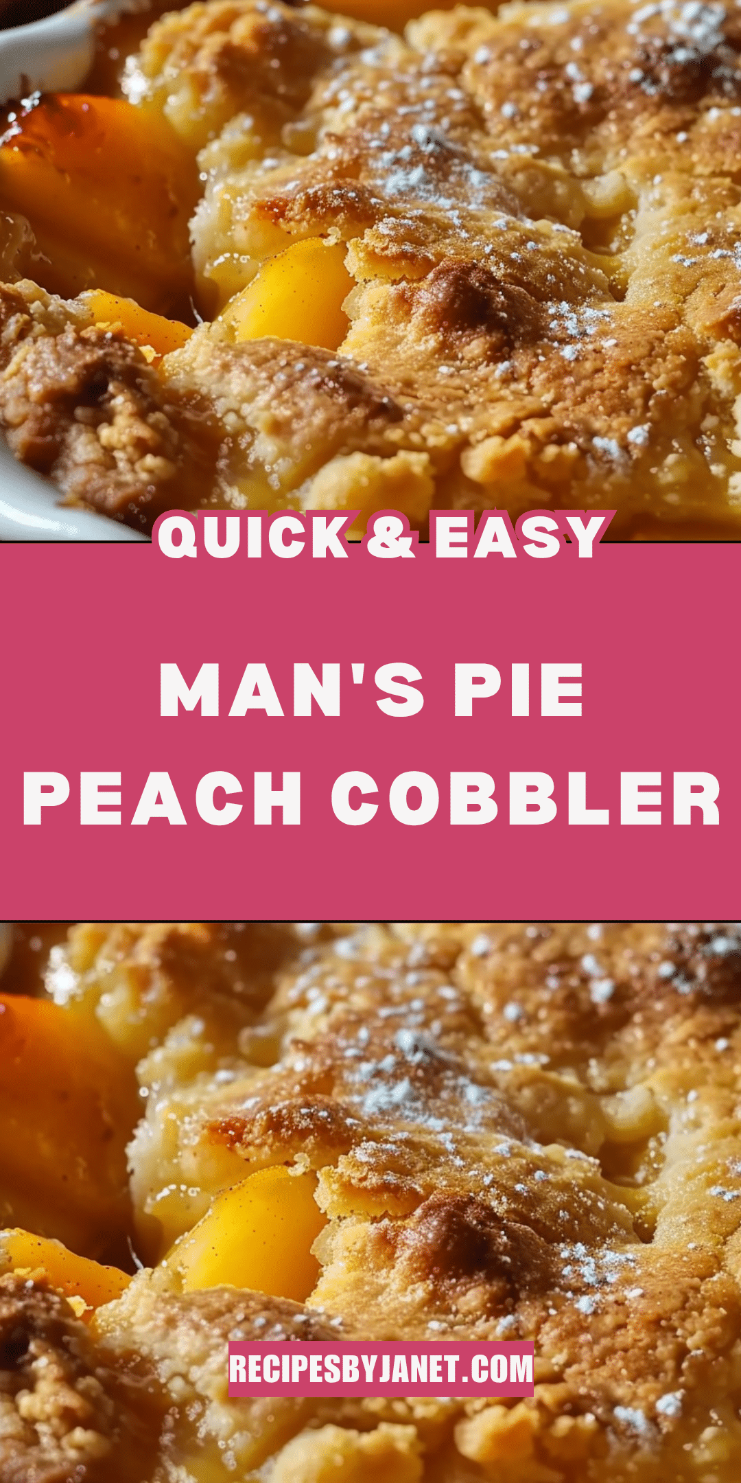 Lazy Man's Pie Peach Cobbler - Recipes by Janet