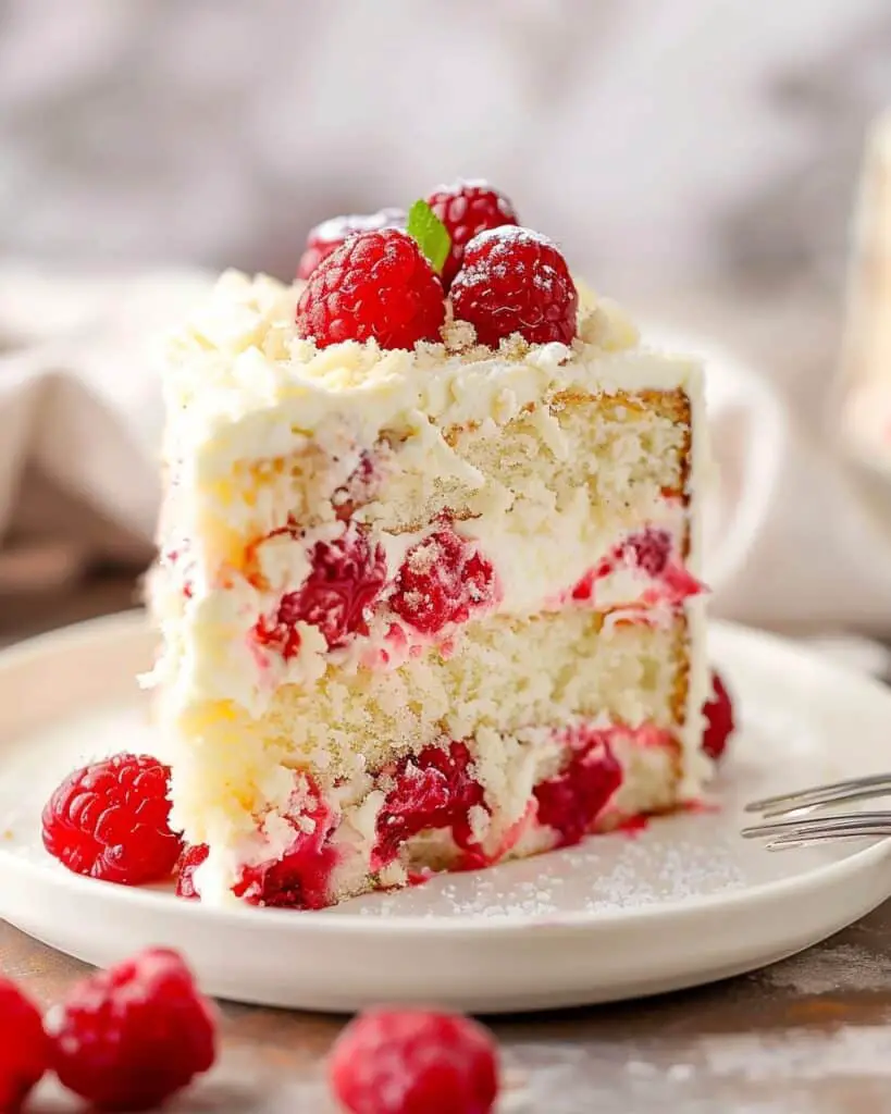 White Chocolate Raspberry Cake - Recipes by Janet