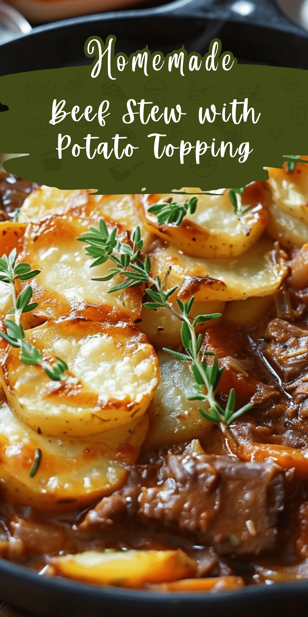 Beef Stew with Potato Topping - Recipes by Janet