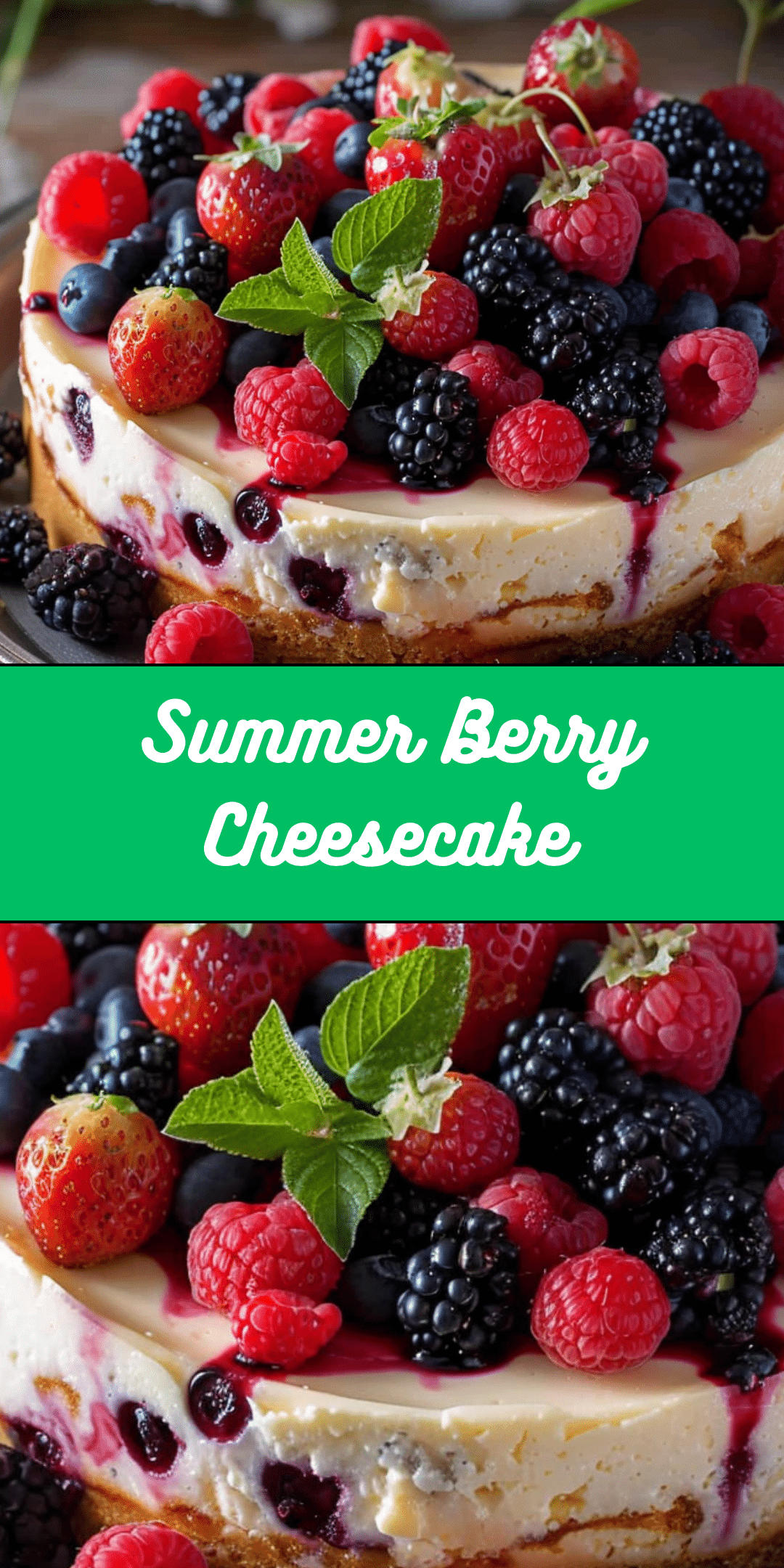 Summer Berry Cheesecake - Recipes by Janet