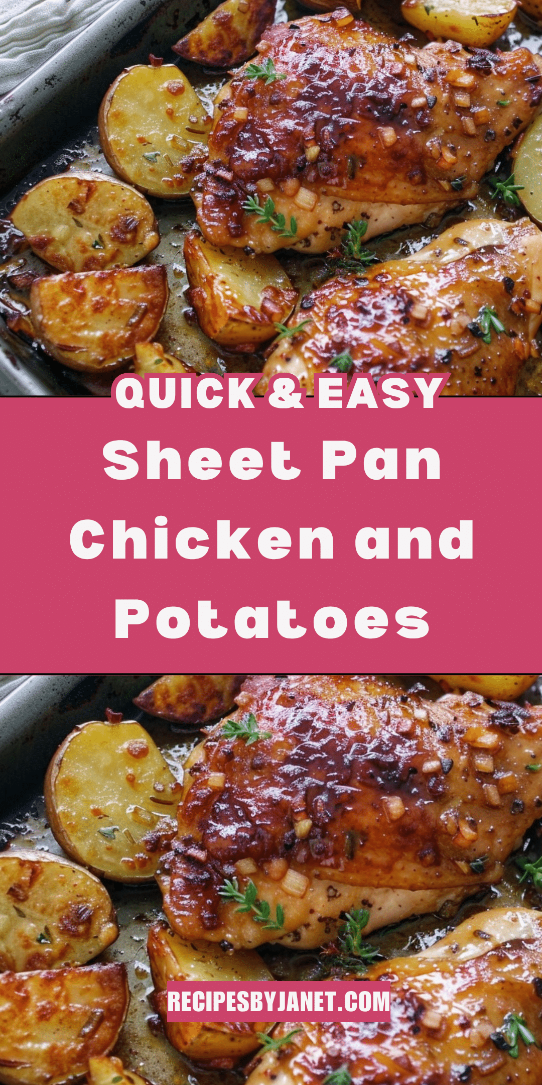 Sheet Pan Chicken and Potatoes Recipe - Recipes by Janet