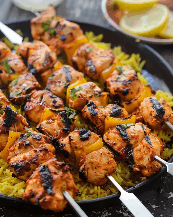 Middle Eastern-Style Grilled Chicken Kabobs - Recipes by Janet