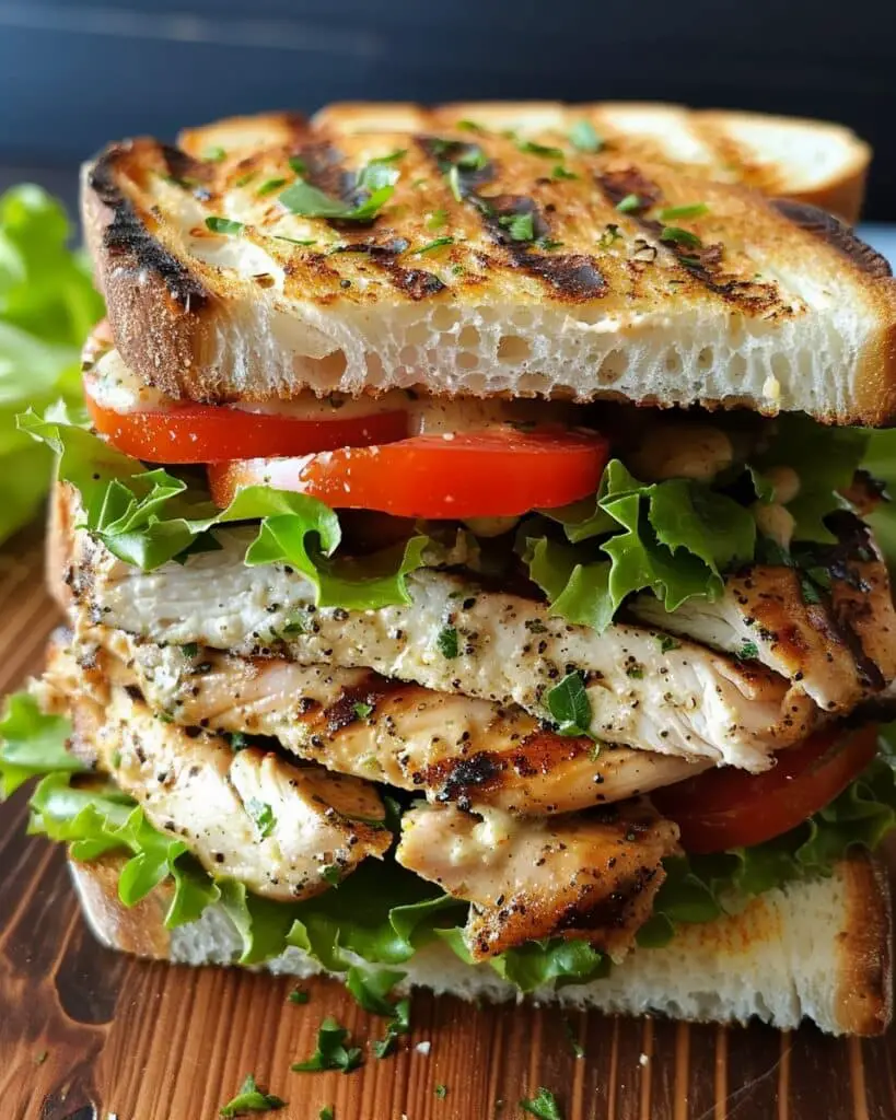 Garlic Butter Lettuce, Tomato & Grilled Chicken Sandwich - Recipes by Janet
