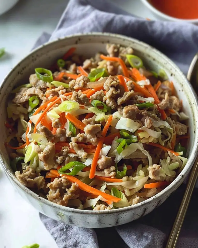 Easy Lean & Green Egg Roll in a Bowl with Turkey - Recipes by Janet